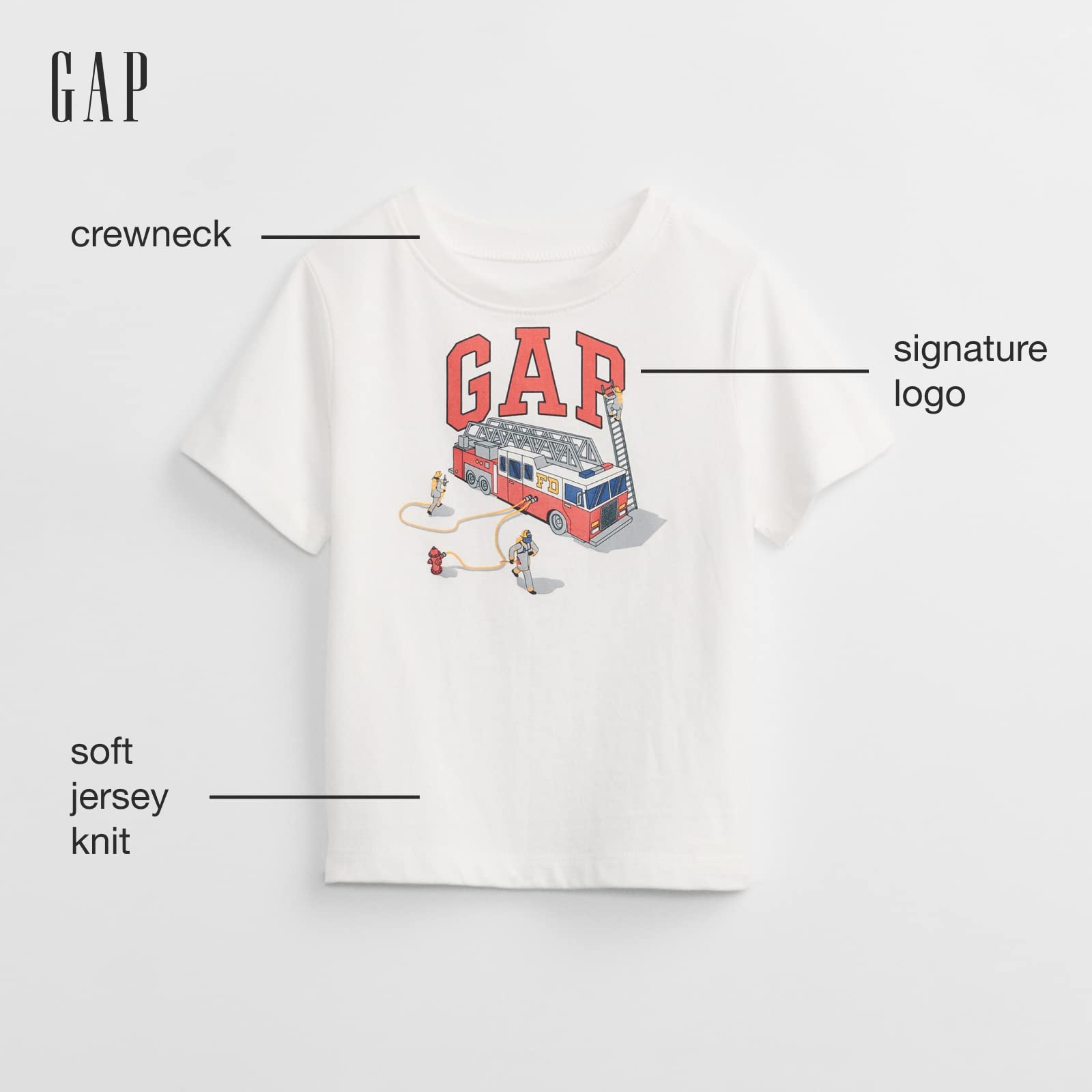 GAP Baby Boys Short Sleeve Logo T-Shirt T Shirt, Comet Blue, 3-6 Months US