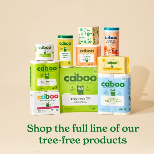 Caboo Tree Free Bamboo Facial Tissue Paper, Eco Friendly Hypoallergenic Tissue Box with 60 Sheets Per Cube, Total of 6 Cubes, 360 Total Tissues
