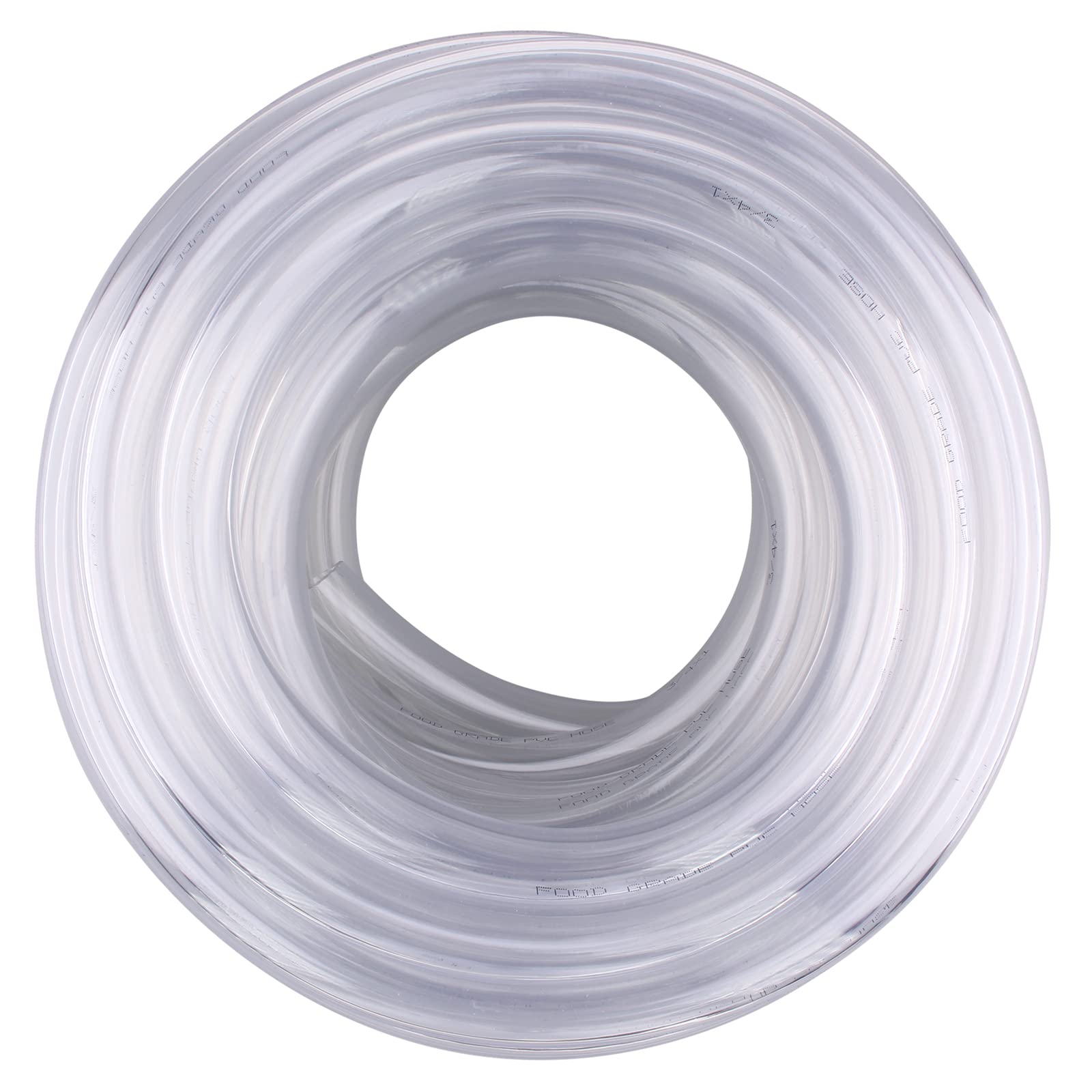 DERNORD PVC Tubing 3/4"ID X 1"OD Flexible Clear Vinyl Hose 50 Feet for Food Grade
