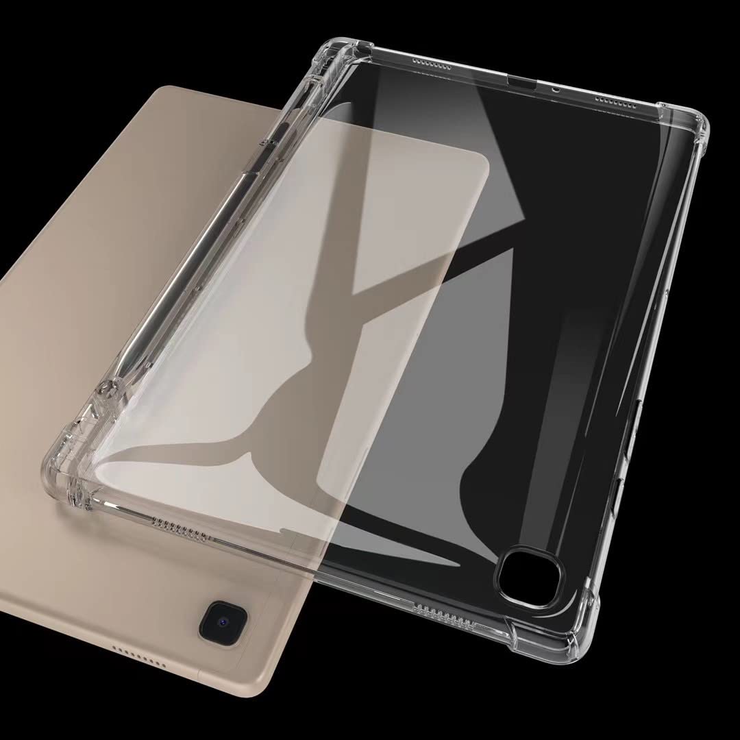 Arlgseln Clear TPU Protective Case for Galaxy Tab A8 10.5 inch 2022 with Side S Pen Holder, Slim Transparent Shockproof Cover+Pencil Holder for Samsung Galaxy Tab A8 SM-X200/ X205/ X207 (SM-X200)