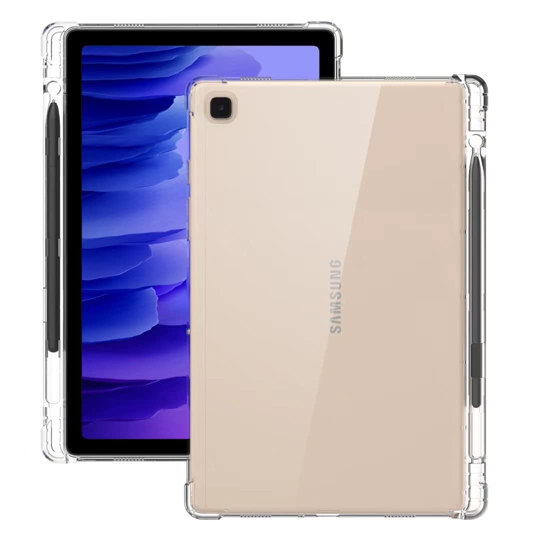 Arlgseln Clear TPU Protective Case for Galaxy Tab A8 10.5 inch 2022 with Side S Pen Holder, Slim Transparent Shockproof Cover+Pencil Holder for Samsung Galaxy Tab A8 SM-X200/ X205/ X207 (SM-X200)
