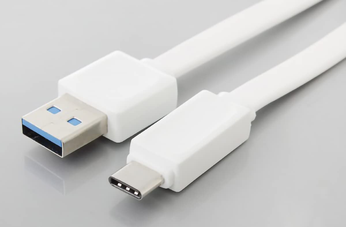 Quick Power Flat USB-C Cable Compatible with Oppo Reno2 with USB 3.0 Gigabyte Speeds and Quick Charge Compatible! (White 3.3ft1M)