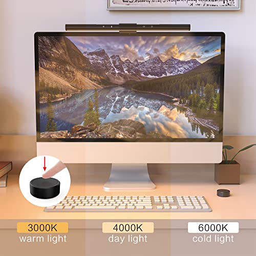 MELIFO Monitor Light Bar,Monitor Light with Remote Control,Screen Light Bar with Auto-Dimming,No Screen Glare Monitor Lamp Bar,Desk Lamp for Work and Office