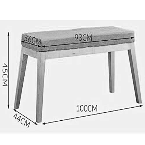 Nordic Bench-Dining Chair Solid Wood Simple Dining Stool Home Low Stool Fashion Shoes Square Stool Dining Stool Bed Tail Stool Footstool (Color:Green)