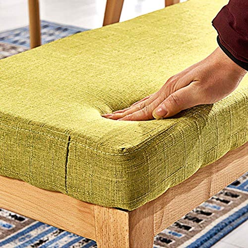 Nordic Bench-Dining Chair Solid Wood Simple Dining Stool Home Low Stool Fashion Shoes Square Stool Dining Stool Bed Tail Stool Footstool (Color:Green)