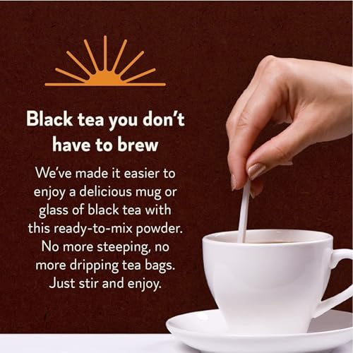Forage & Flourish - Instant Black Tea Powder - Just One Ingredient - Unsweetened Drink Powder - Great Hot or Cold - Add to Smoothies or Baked Goods - 1 lb