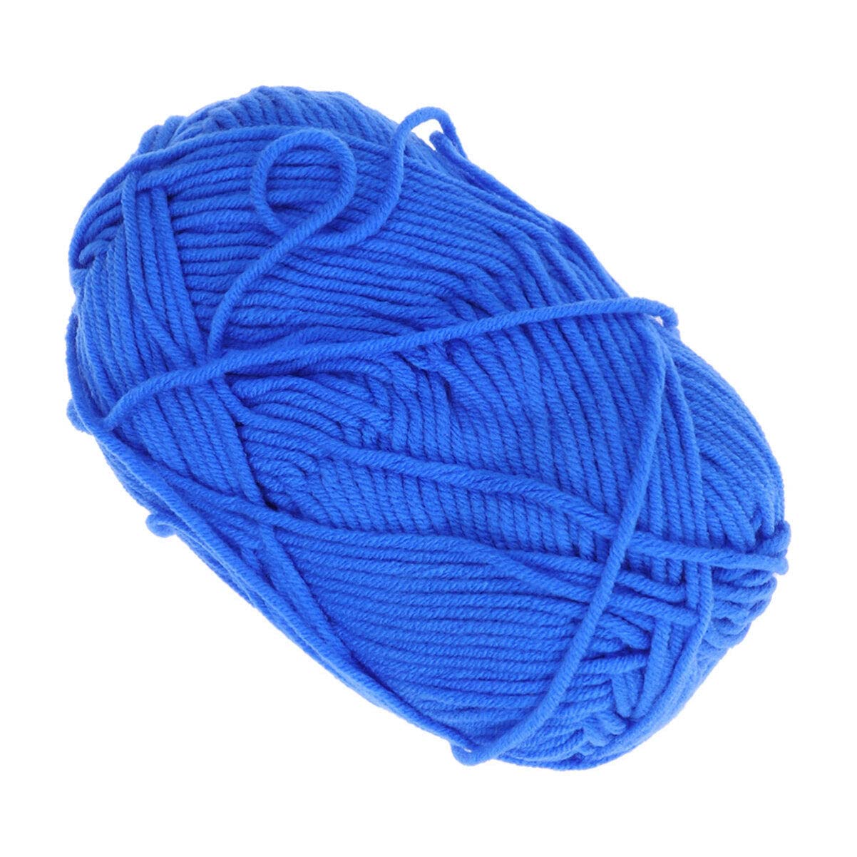 IMIKEYA 50g Milk Cotton Yarn Skeins, Cotton Chunky Hand- Woven Crochet Knitting Wool Yarn Warm Yarn for DIY Adults and KidsCrocheting Sweaters Hats Scarves (Blue)
