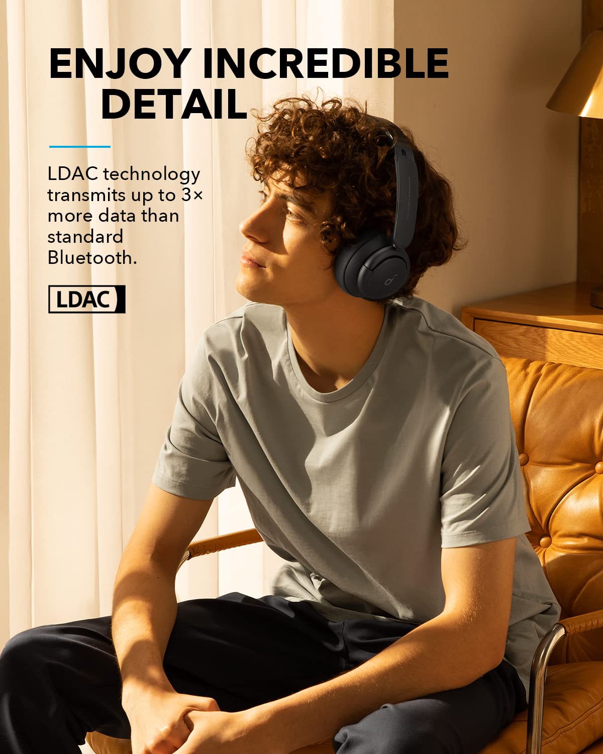 Soundcore by Anker Life Q35 Multi Mode Active Noise Cancelling Headphones, Bluetooth Headphones with LDAC for Hi Res Wireless Audio, 40H Playtime, Comfortable Fit, Clear Calls (Black) (Renewed)