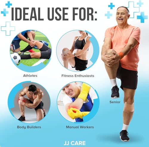 JJ CARE Knee Patches - 14 Pcs Knee Patches for Pain Relief Extra Strength - 5.5" x 3.9" Pain Relief Patch for Knee, Knee Pain Relief Patch for Arthritis, Inflammation, Sciatica, Muscle & Joint