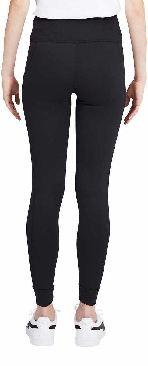 PUMA Womens Midweight Drawstring Jogger Leggings with Side Pocket (Small, Black)
