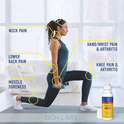 DCH Labs Maximum Strength Pain Relief Roll-on, 4% Lidocaine, Numbs Pain Away, Nerve Pain, 2.5oz (3 pack)