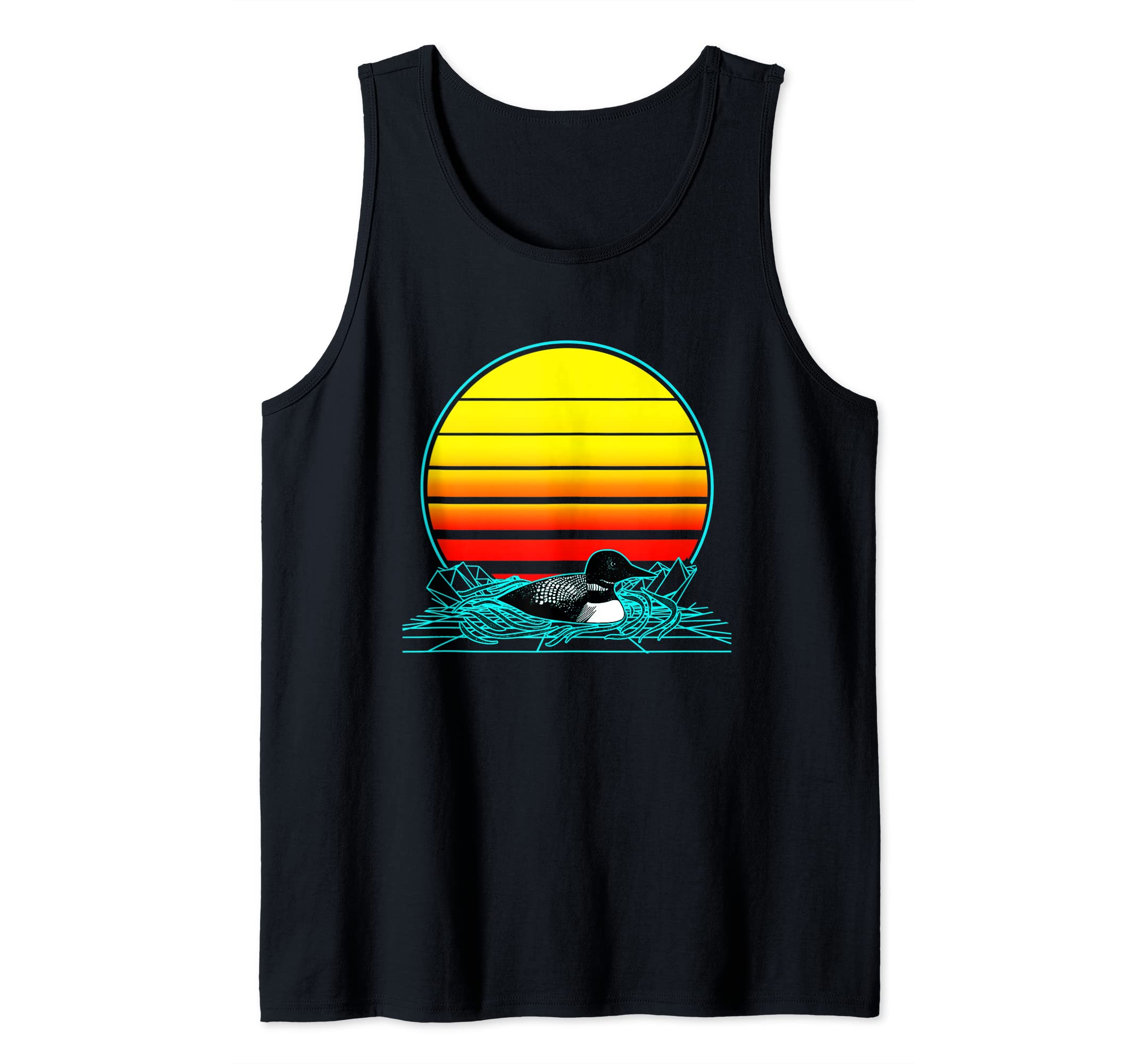 Retro Vintage Sunset Loon Tank Top