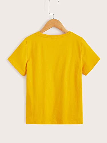 WDIRARA Boy's Gamer Heartbeat T-Shirt Video Game Lover Shirt T-Shirt Yellow 10Y