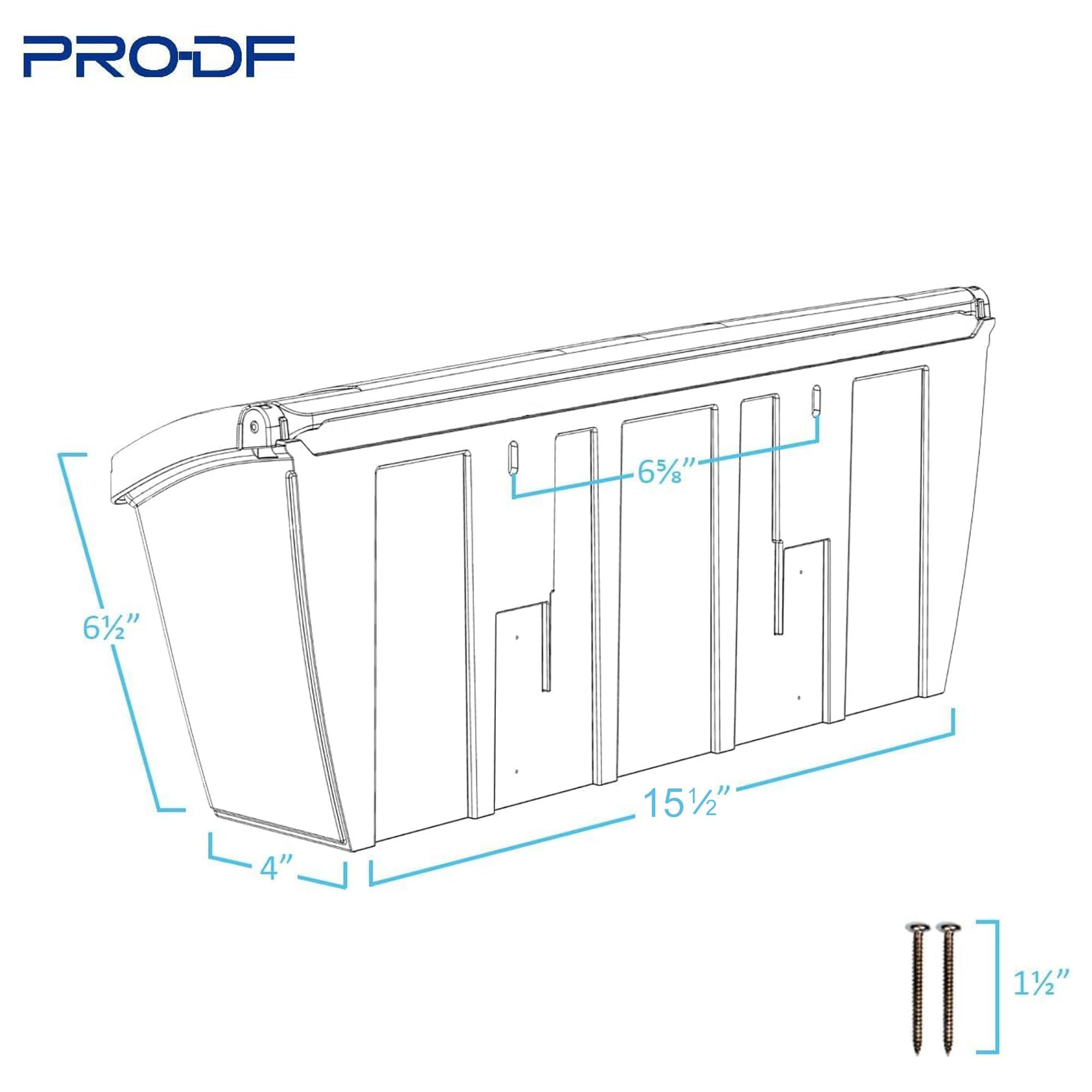 Small Plastic Mailbox for Outside Porch, Easy to Install Wall Mount, Lightweight, Heavy Duty, Rustproof, Maintenance-Free Horizontal Brown Mail Box for House - 15.5β x 4β x 6.25β (Mocha Sand)