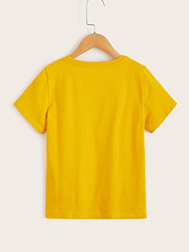 WDIRARA Boy's Gamer Heartbeat T-Shirt Video Game Lover Shirt T-Shirt Yellow 10Y