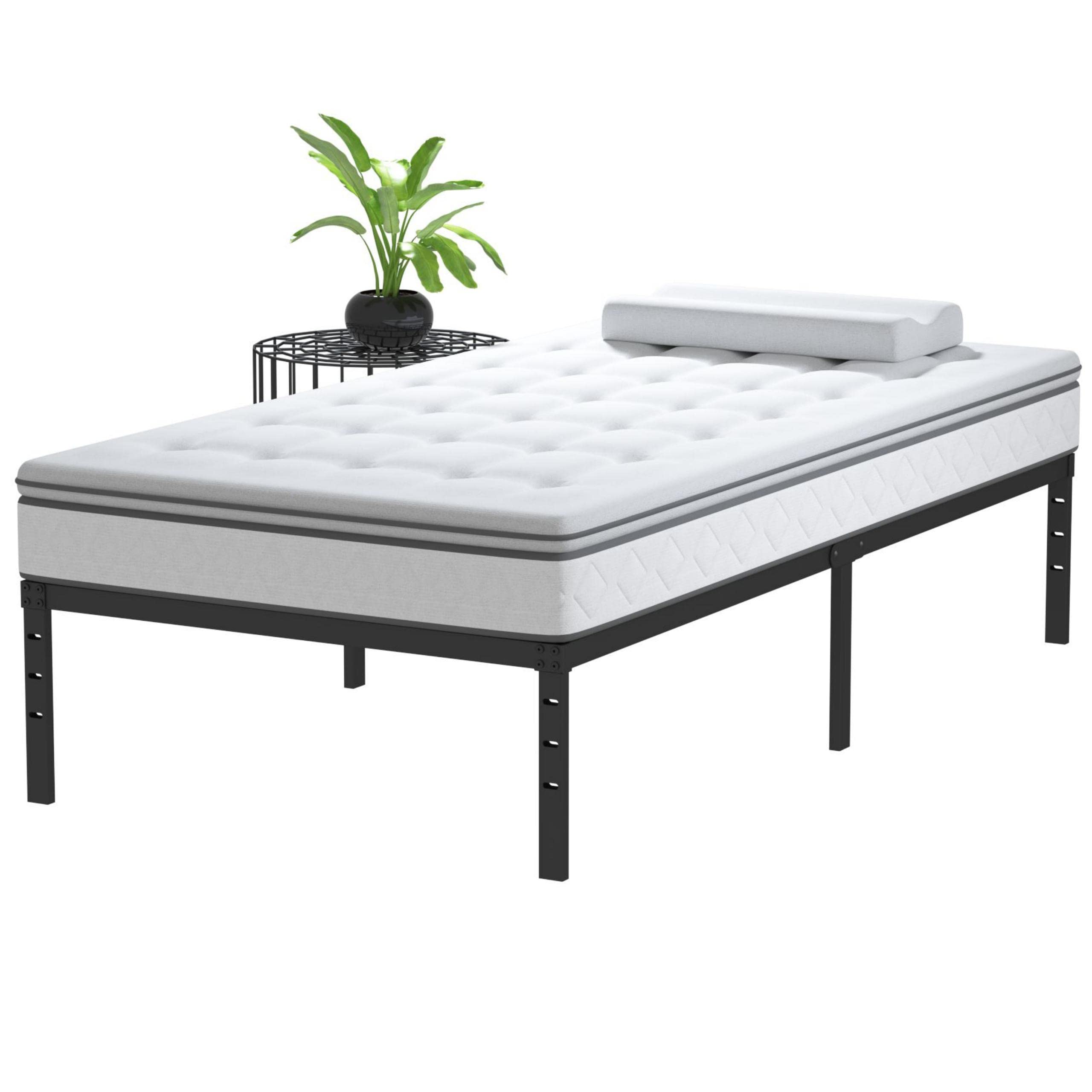 Maenizi Twin XL Bed Frames No Box Spring Needed, 14 Inch Heavy Duty Metal Twin XL Platform Bed Frame Support Up to 2500 lbs, Easy Assembly, Noise Free, Black