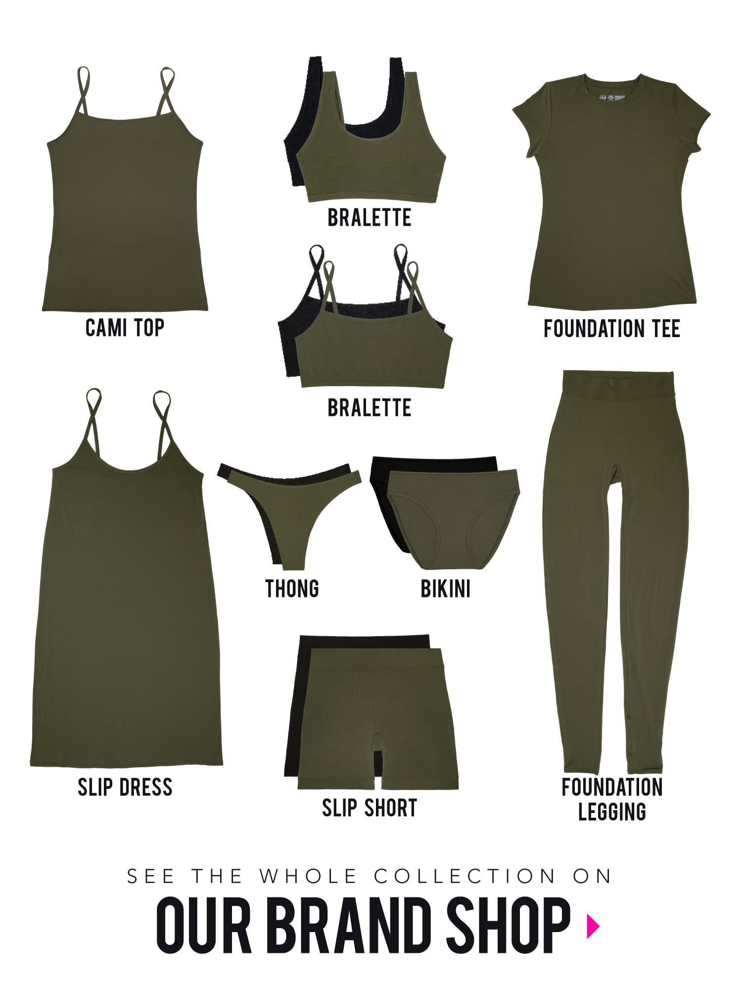 Smart & Sexy Women's Naked, Olive Night, S/M