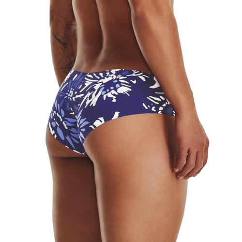Under Armour Women's Pure Stretch Hipster 3-Pack, (495) Baja Blue/Sonar Blue/Sonar Blue, X-Large