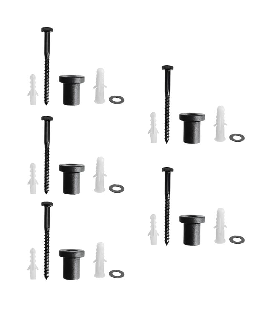 Mairuker Sliding Barn Door Hardware 1.38in Black Spacer Replacement Barn Door Hardware Kit with Screws for 16" Stud Wall (Set of 5)
