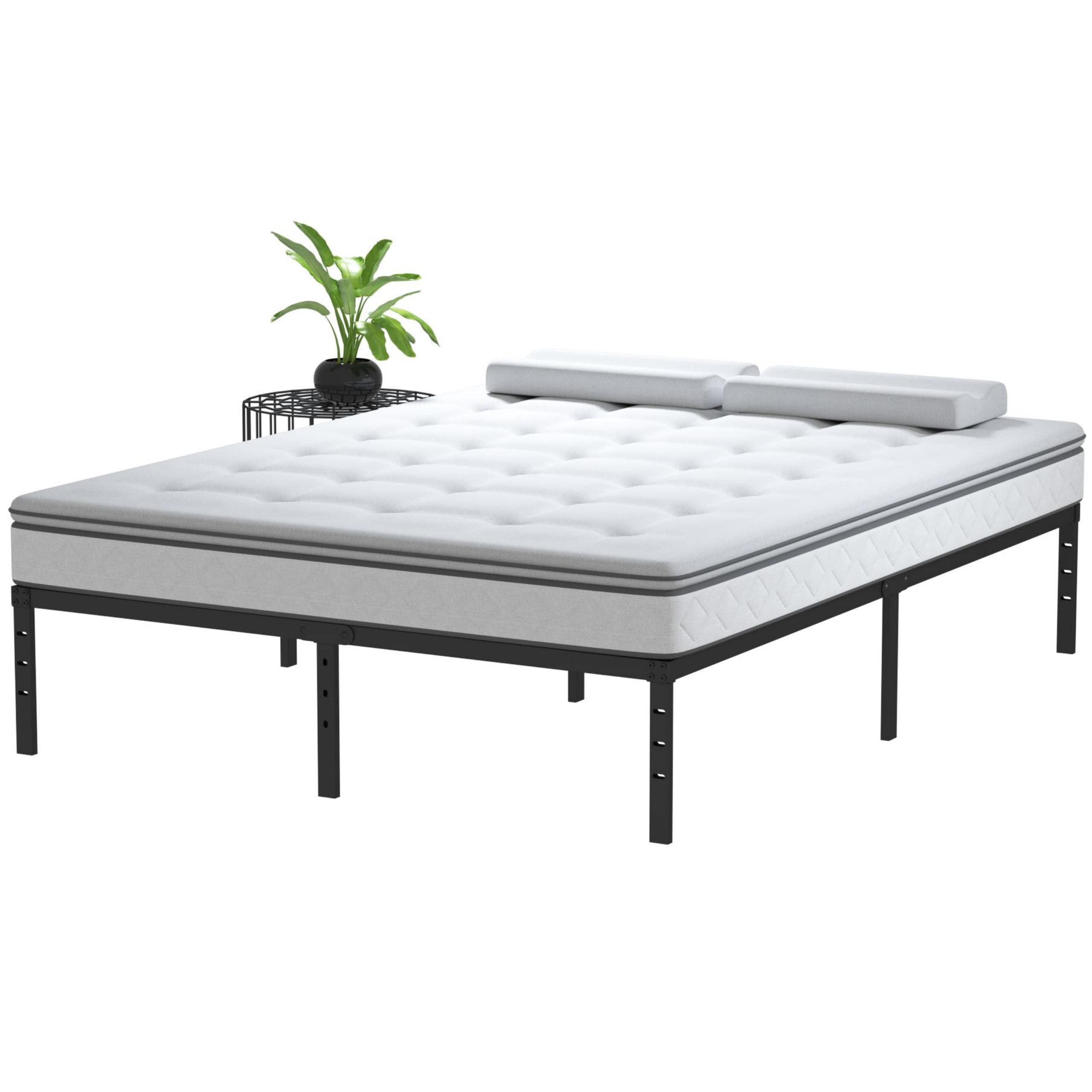 Maenizi 14 Inch Full Size Bed Frame No Box Spring Needed, Heavy Duty Metal Platform Bed Frame Full Support Up to 3000 lbs, Easy Assembly, Noise Free, Black