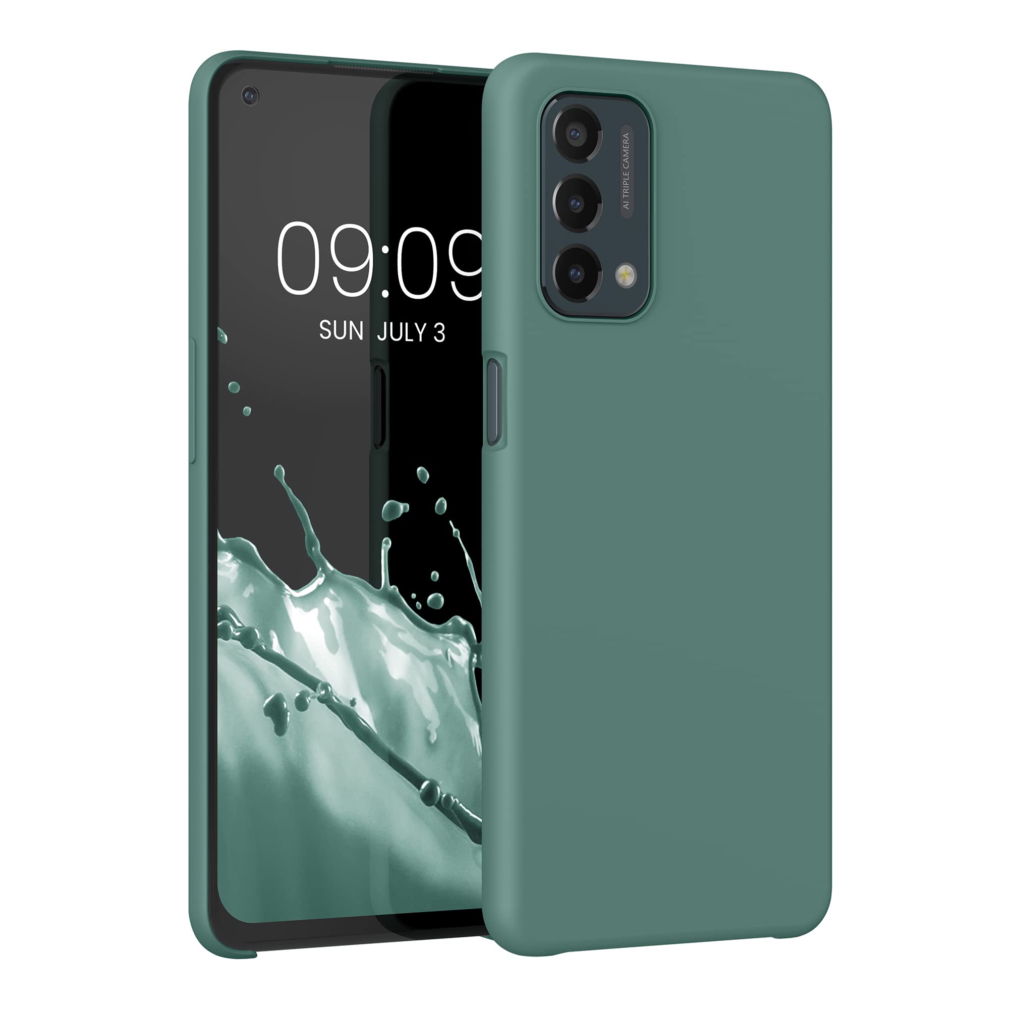 kwmobile Case Compatible with OnePlus Nord N200 5G Case - TPU Silicone Phone Cover with Soft Finish - Forest Green