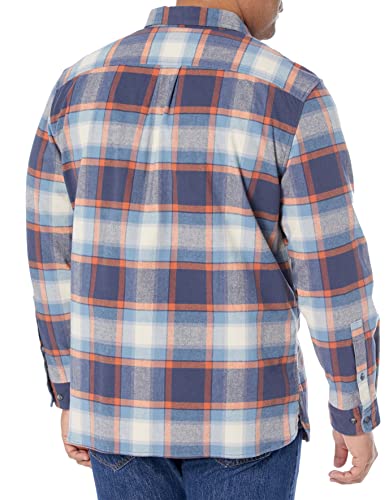 Amazon Aware Men's Regular-Fit Long-Sleeve Flannel Shirt, Blue Plaid, X-Large