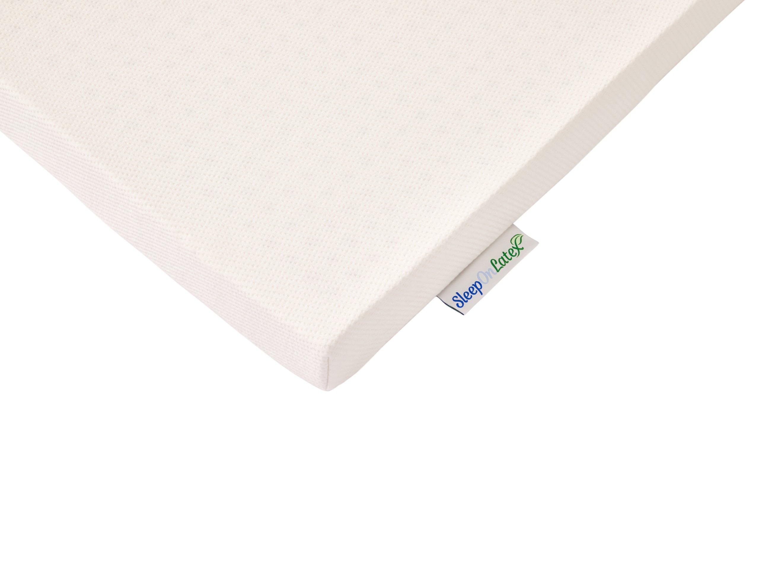 Pure Green Natural Latex Mattress Topper w/Luxury Cover - Medium Firmness - 3 Inch - Queen Size (GOLS Certified Organic)