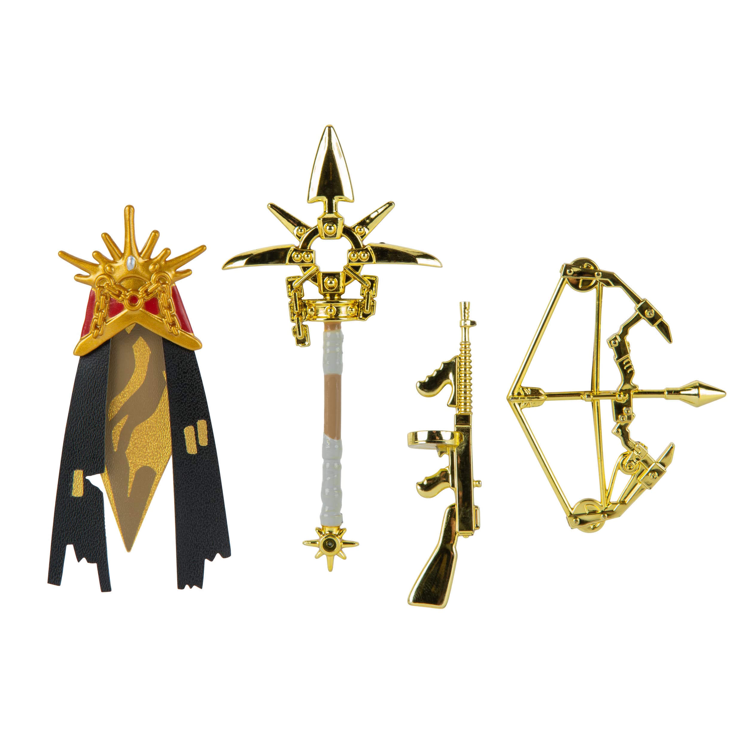 FORTNITE ORO (Master Grade) - 4-Inch Articulated Figure with Back Bling, Harvesting Tool, and Weapons
