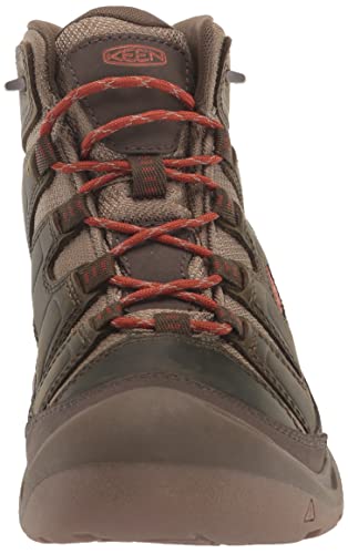 KEEN Men's Circadia Mid Height Comfortable Waterproof Hiking Boots, Dark Olive/Potters Clay, 13