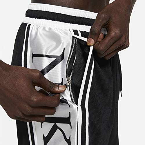Nike Men Dri-FIT DNA+ Basketball Shorts (Large, Black/White/Black)