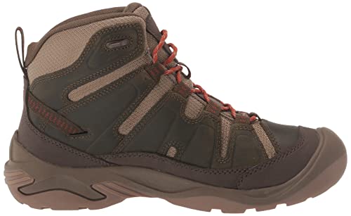 KEEN Men's Circadia Mid Height Comfortable Waterproof Hiking Boots, Dark Olive/Potters Clay, 13