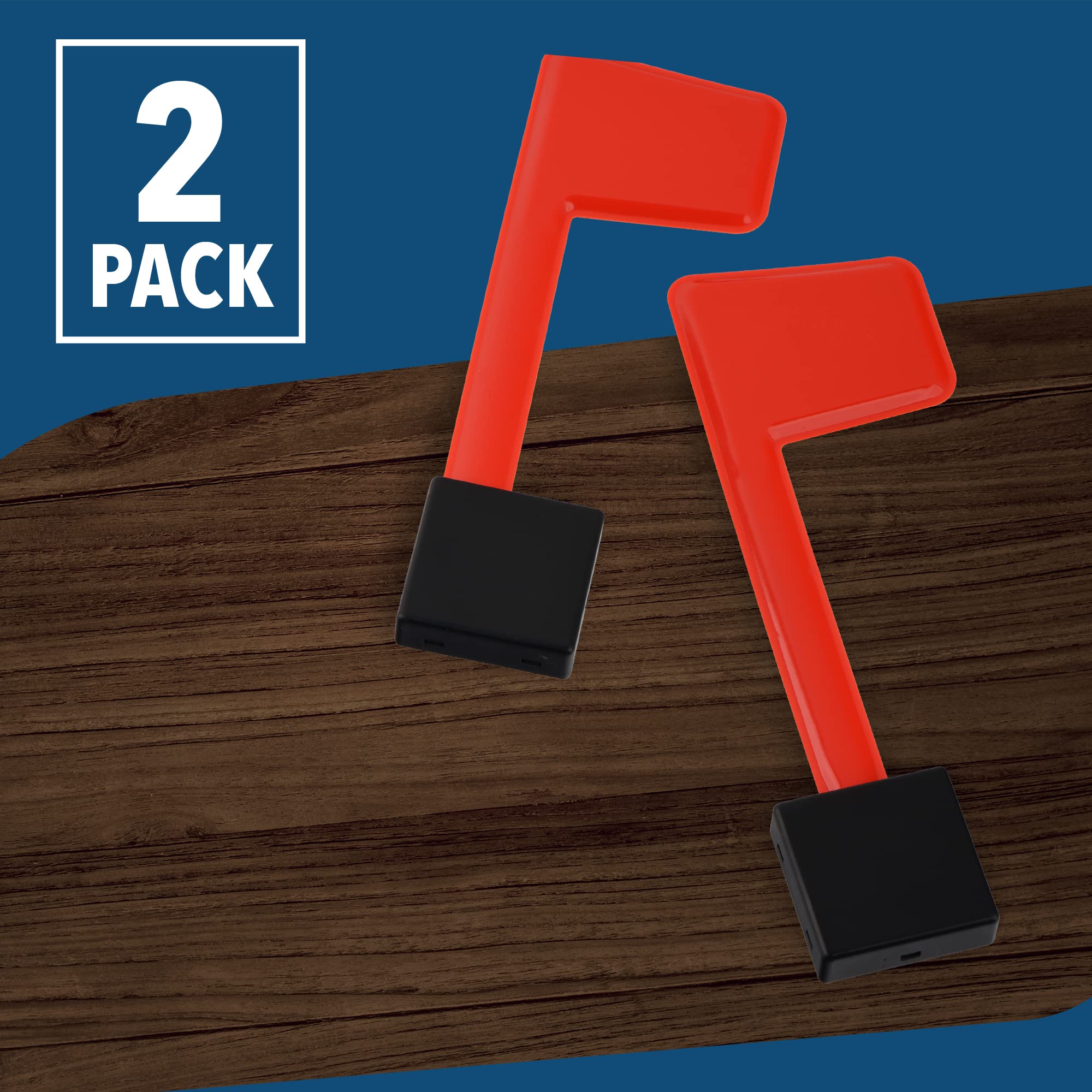 IMPRESA [2 Pack Red Mailbox Flag Replacement Kit - Rust-Proof Metal Replacement Flag for Mailbox - Peel & Stick Universal Mailbox Flag for Outgoing Mail - No Tools Required Mailbox Replacement Parts