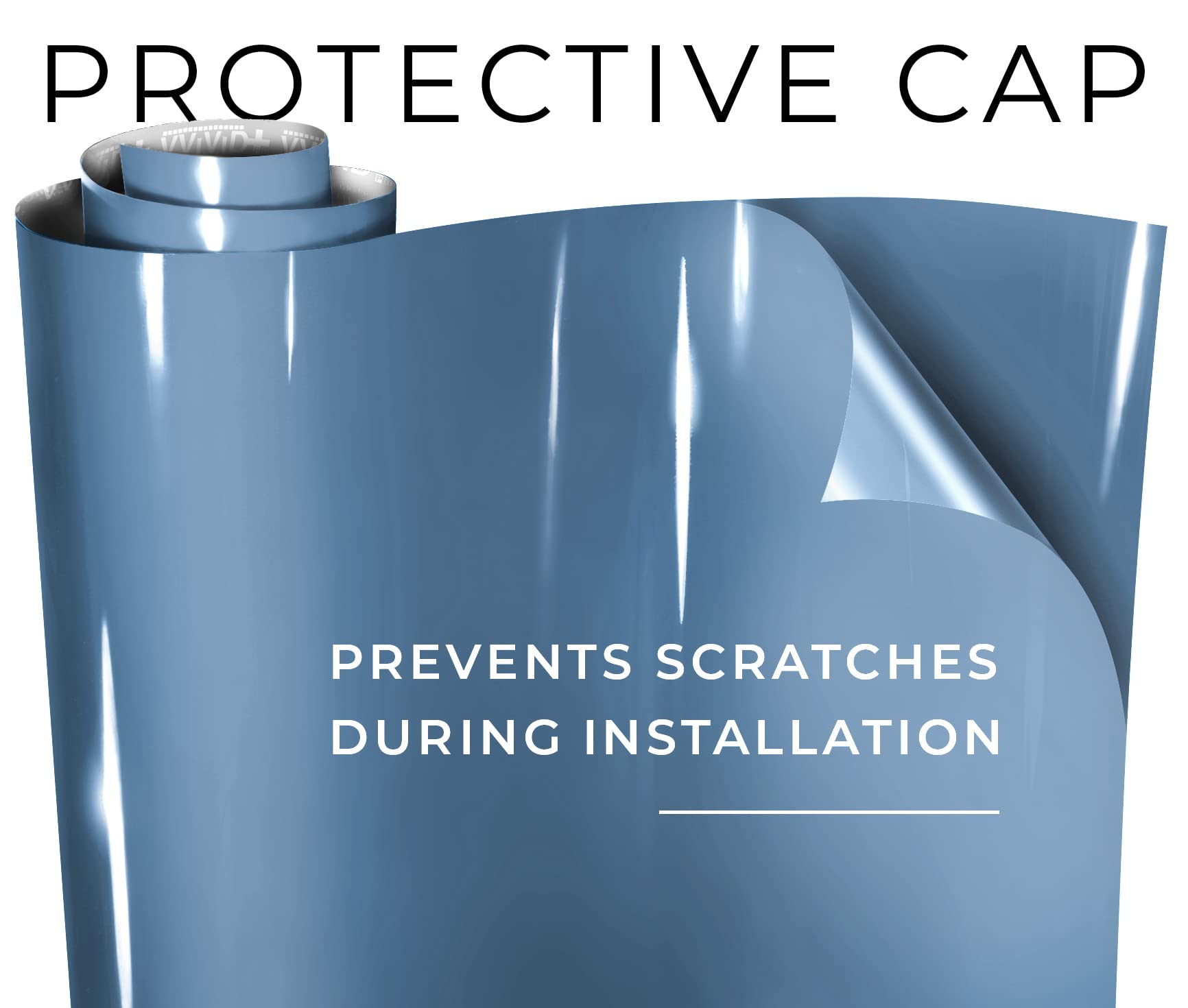VViViD+ Ultra Gloss China Blue 1ft x 5ft Vinyl Car Wrap Premium Paint Replacement Film Roll with Nano Air Release Technology, Stretchable Protective Cap Liner, Self Adhesive, Indoor Outdoor