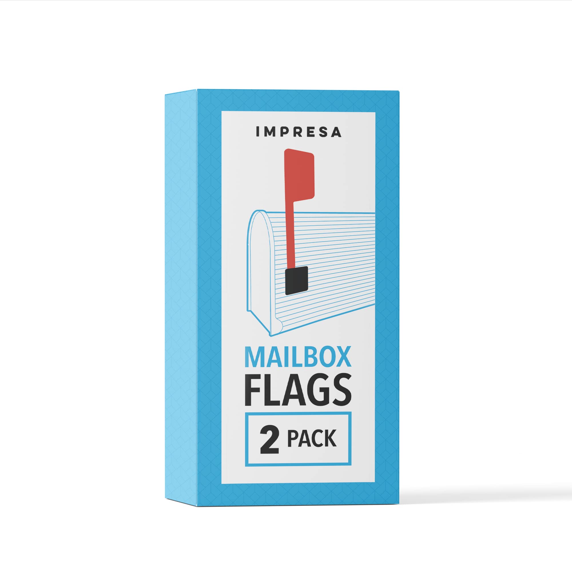 IMPRESA [2 Pack Red Mailbox Flag Replacement Kit - Rust-Proof Metal Replacement Flag for Mailbox - Peel & Stick Universal Mailbox Flag for Outgoing Mail - No Tools Required Mailbox Replacement Parts