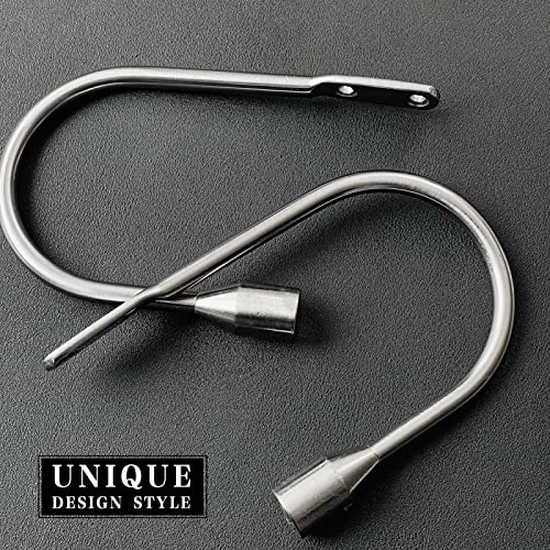 YH YAO Metal Curtain Holdbacks, 2PCS U Shaped Wall Mounted Hook for Home Decor, Decorative Curtain Tieback Curtain Drapery Tiebacks Hooks Curtain Hooks for Wall (Silver)