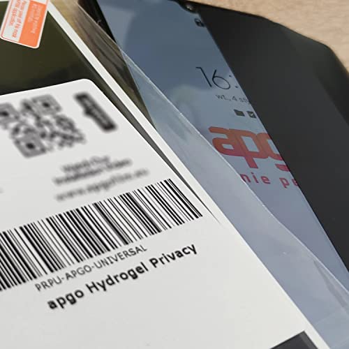 apgo Hydrogel Privacy Matte Screen Protector for Oppo Reno2, Anti Spy, Hydrogel Film, Flexible, Soft TPU with positioning layer easy installation