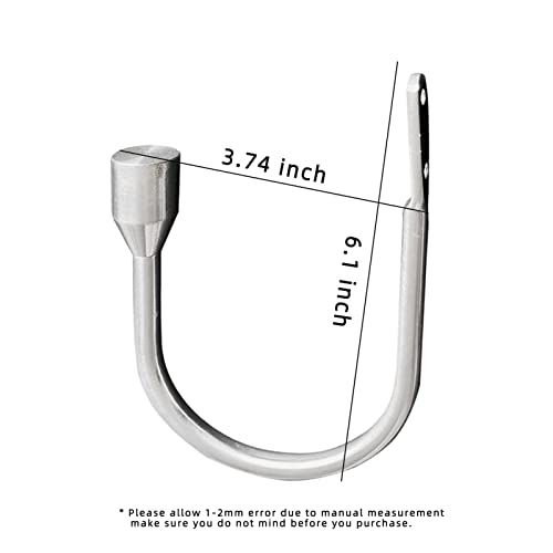 YH YAO Metal Curtain Holdbacks, 2PCS U Shaped Wall Mounted Hook for Home Decor, Decorative Curtain Tieback Curtain Drapery Tiebacks Hooks Curtain Hooks for Wall (Silver)