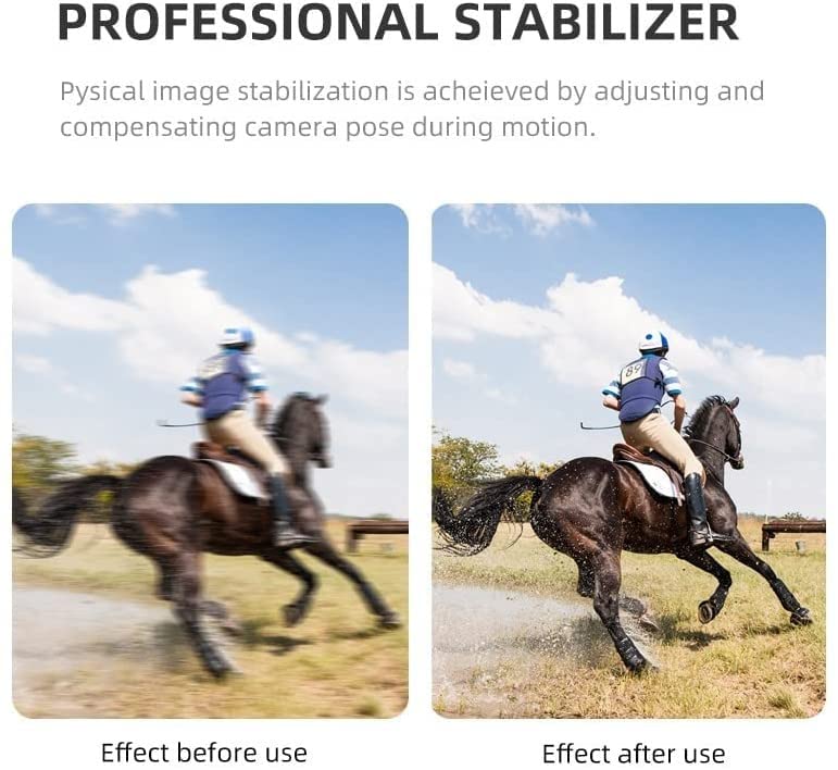 INKEE Falcon Plus Gimbal Stabilizer for Gopro w/Media Mod for Go Pro Hero 10/9/8/7/6, for Insta360 Osmo Action Anti-Shake Wireless Control Handheld Gimble w/Tripod Stand Original Screw Mounting Plate