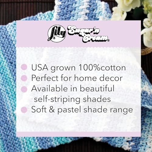 Lily Sugar N Cream Cones Kitchen Breeze Yarn - 1 Pack of 14oz/400g - Cotton - #4 Medium - 706 Yards - Knitting/Crochet