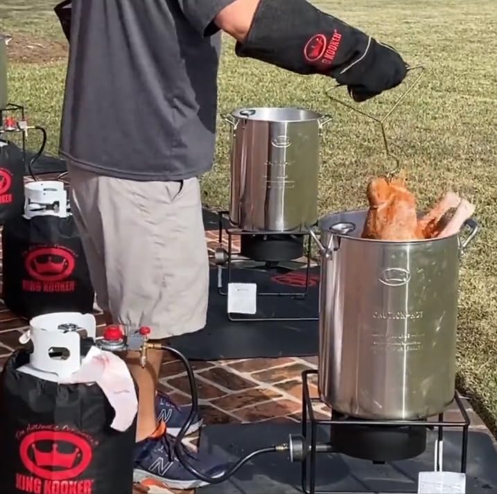 King Kooker Turkey Fryer Outdoor Deep Frying & Boiling Package Silver Extra Large