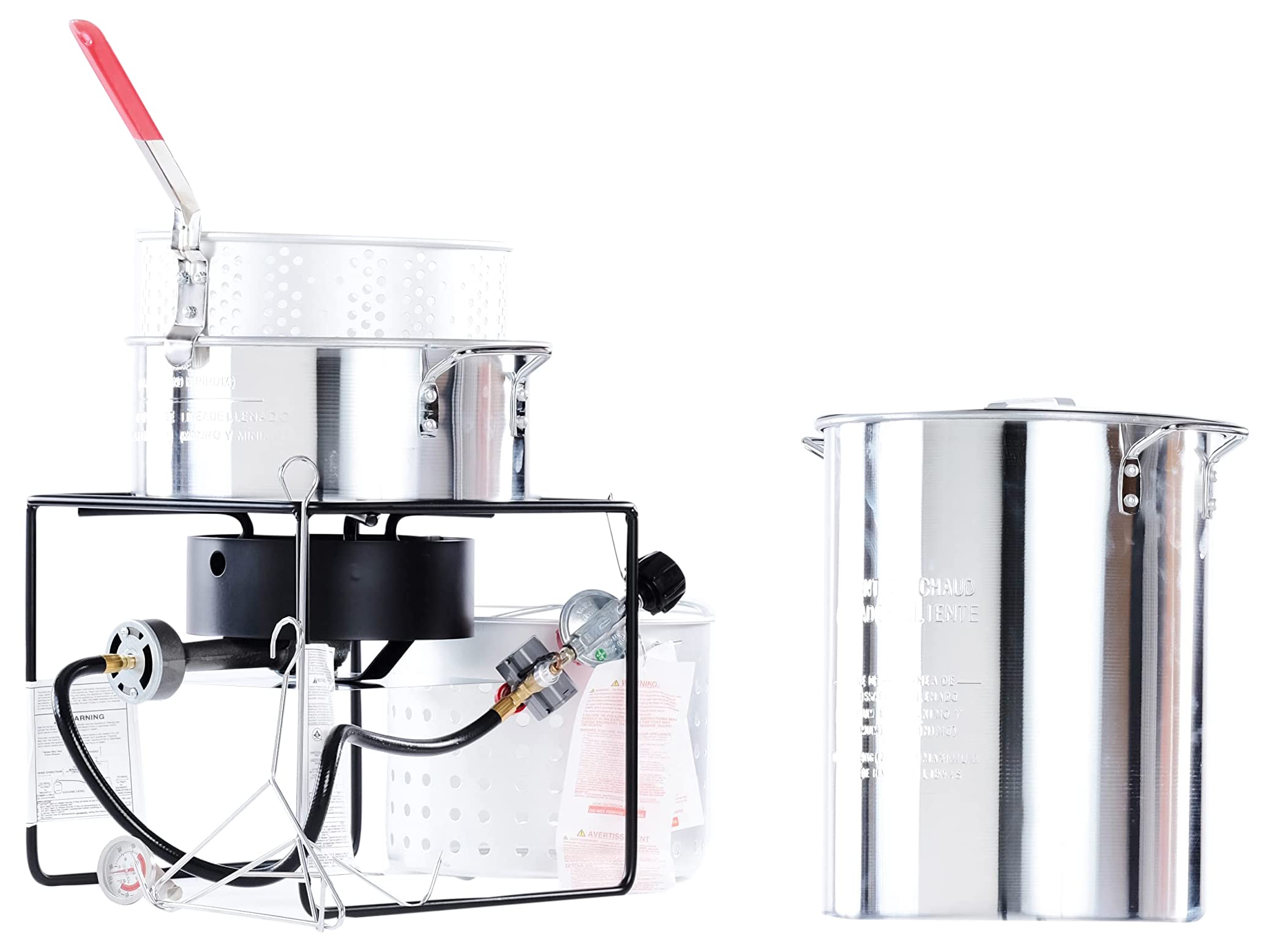 King Kooker Turkey Fryer Outdoor Deep Frying & Boiling Package Silver Extra Large