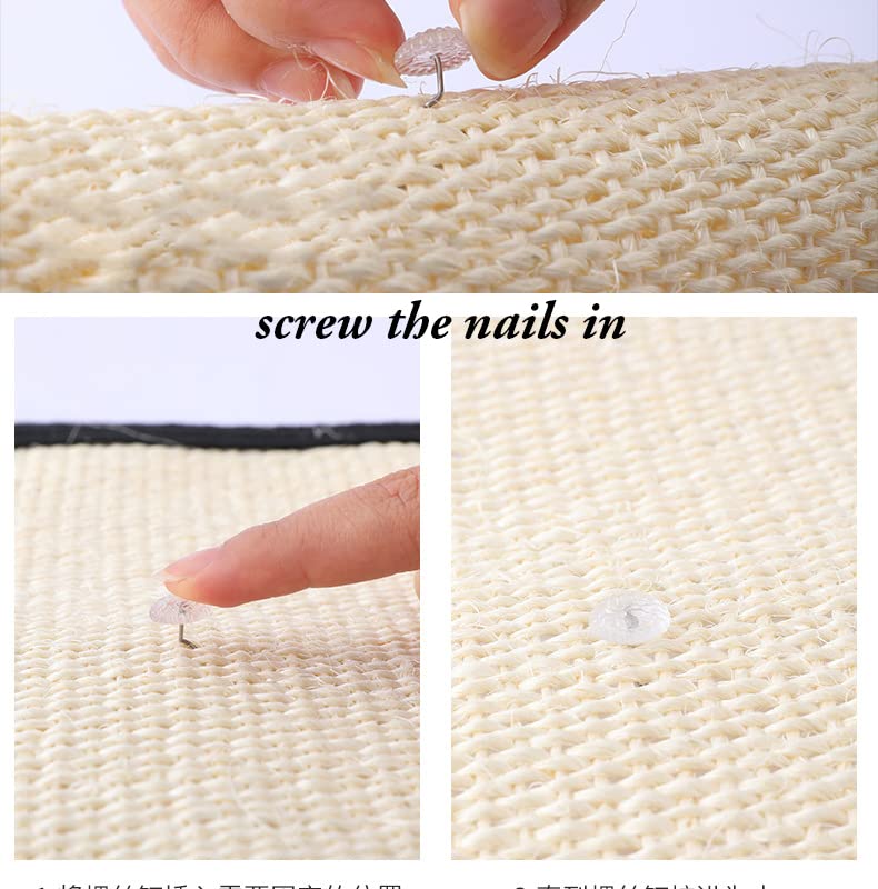 HAOZAIKEJI Cat Scratcher Mat Sofa Protector Natural Sisal Cat Scratching Mat Cat Scratch Couch Cover Heavy Duty Couch Guard Easy Installation Scratch Pad for Grinding Claws Protecting Furniture