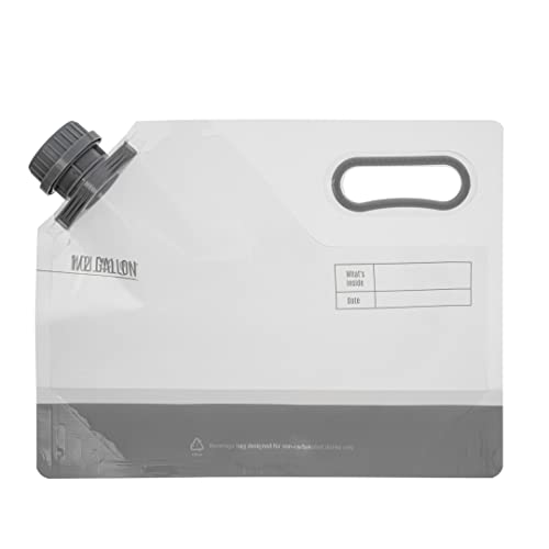 Restaurantware Cater Tek 1/2 Gallon Water Containers 2 Drink Bags - Collapsible Includes Tamper-Evident Caps Clear Plastic Beverage Bags For Catered Events Camping or Hiking Durable Handle