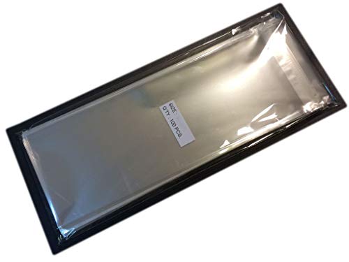 UNIQUEPACKING 100 Pcs 3x8 Clear Resealable Recloseable Cellophane/Cello Polypropylene Bags