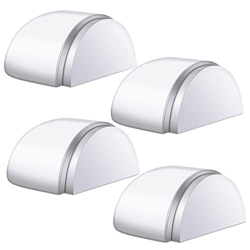 4 Pieces Floor Door Stopper No Drill Shower Door Stopper Self Adhesive Door Stoppers Wall Protectors Acrylic Door Stoppers Floor Buffers Wall Buffers for Protection of Wall and Furniture