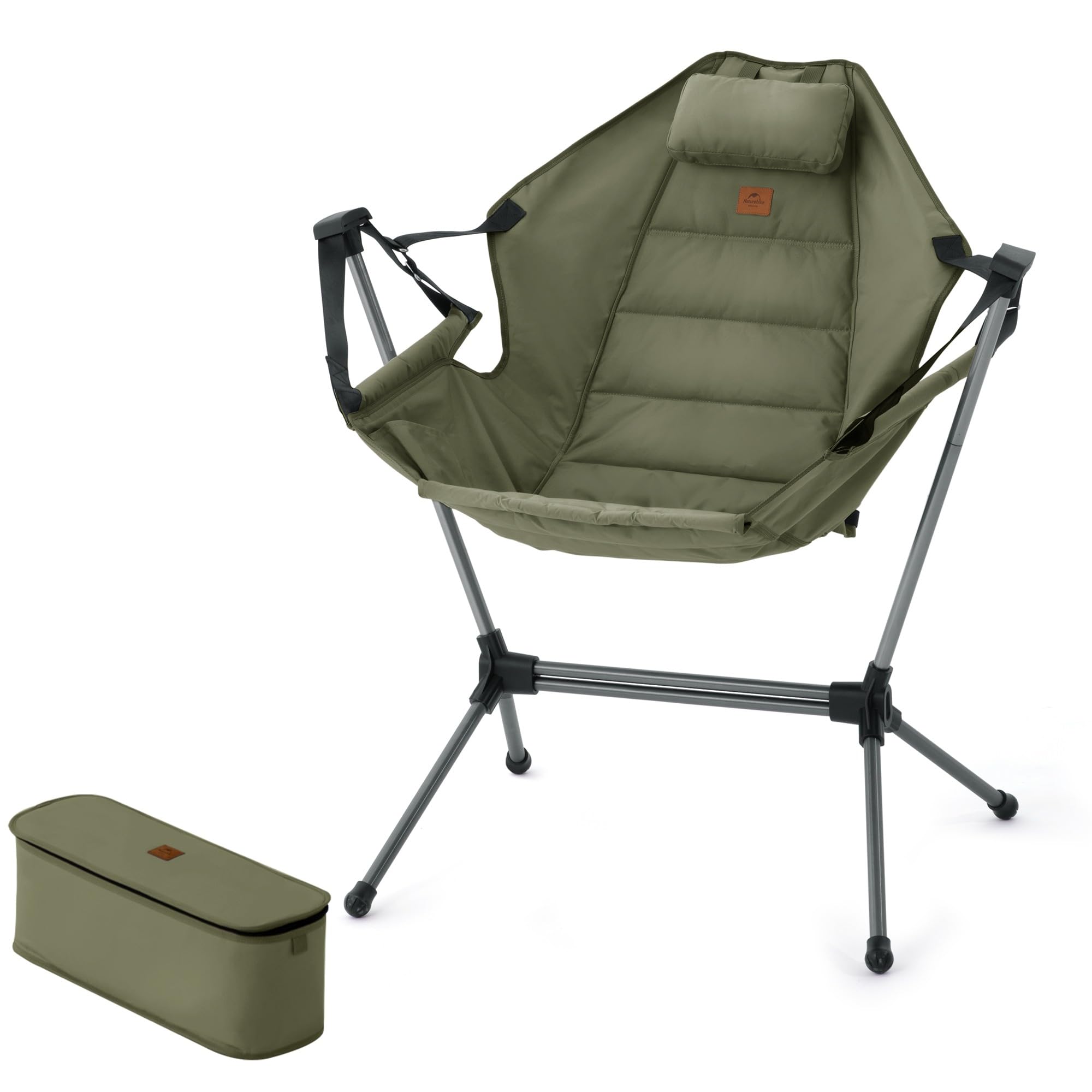 Naturehike YL11 Hammock Camping Chair, Stargaze Swinging Recliner Chair with Headrest & Carry Bag, Supports 330lbs, Portable Folding Rocking Chair for Camping Picnic Hiking Backyard