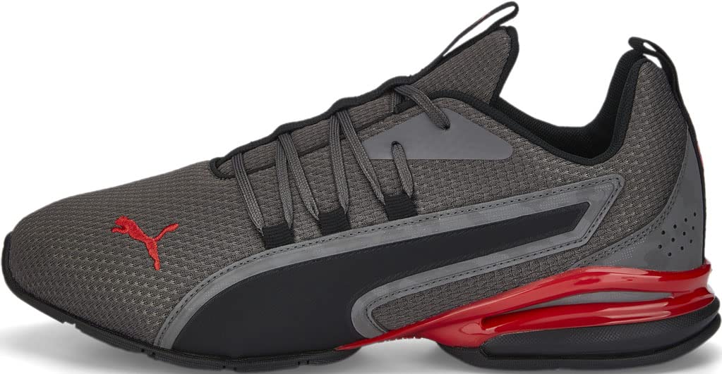 PUMA Mens Axelion Nxt Camo Road-running-shoes, Castlerock High Risk Red, 10.5 US
