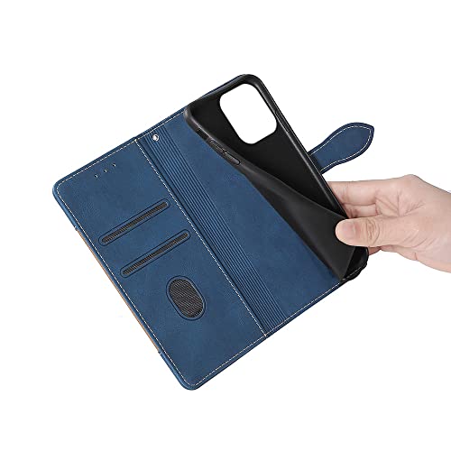 CYR-Guard Wallet Folio Case for Oppo Reno 2 Z, Premium PU Leather Slim Fit Cover for Reno 2 Z, Easy Carry, Blue