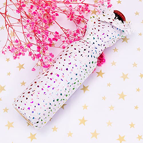 MR FIVE 25 Sheets Rainbow Tissue Paper Bulk,20" x 28",Glitter Tissue Paper for Gift Bags,Rainbow Sparkle on White Tissue Paper,Gift Wrapping Tissue Paper for Graduation,weddings,Birthday,Holiday Party