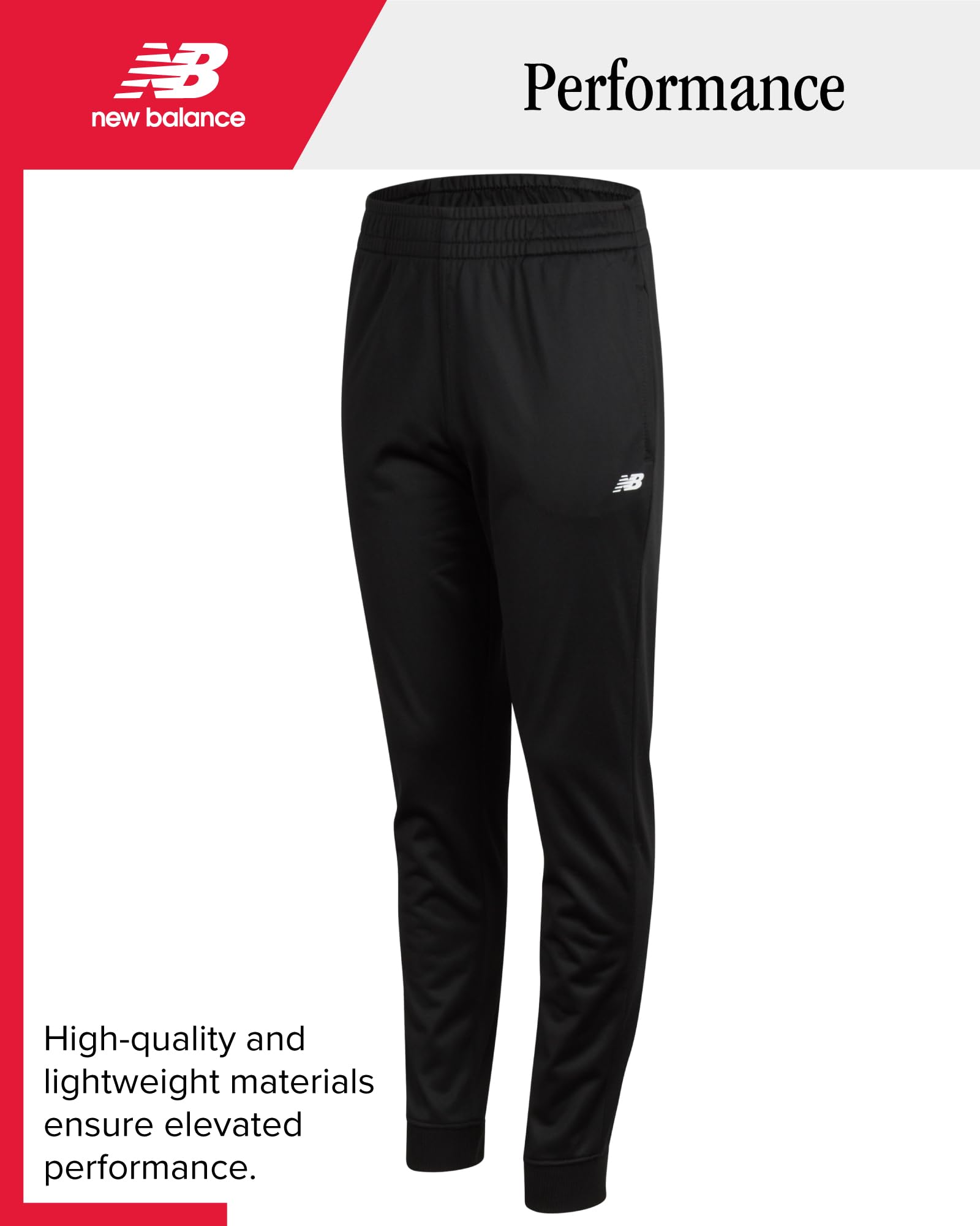 New Balance Boys’ Sweatpants – 4 Pack Active Tricot Jogger Sweatpants – Performance Track Pants with Pockets for Boys (4-20), Size 14-16, Lead/Raincloud